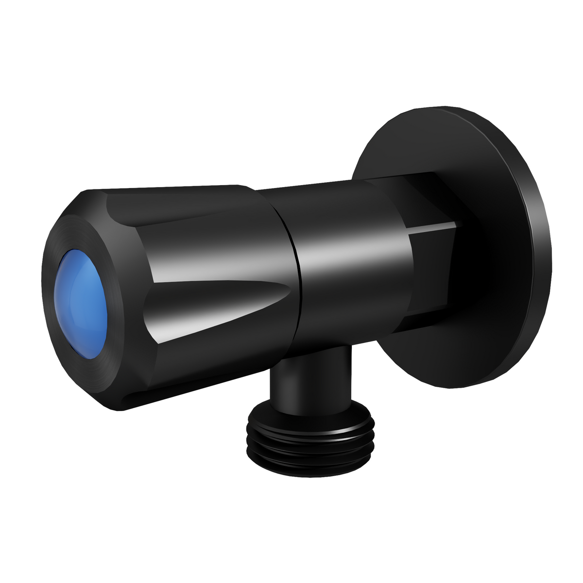 DN15 Mini 1/4 Turn C/D Cistern Tap With Cover Plate Matt Black – Amoza ...